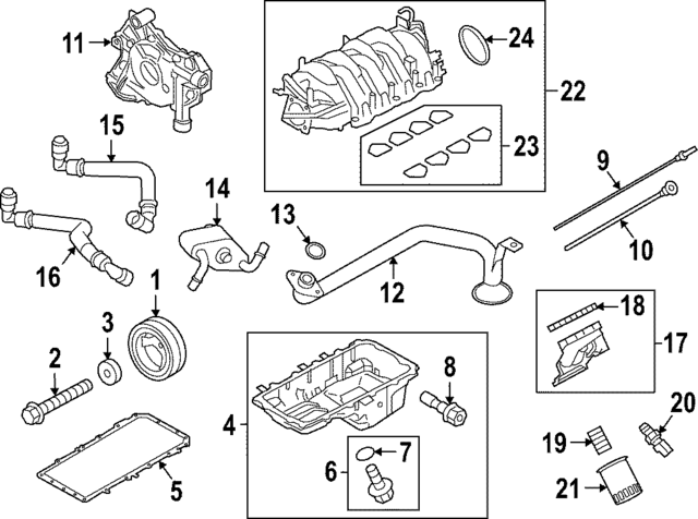 2018-2023 Ford Mustang Filter Adapter JR3Z-6881-A | TascaParts.com