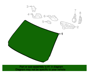 2017 Chrysler Pacifica Windshield 68227737AE | TascaParts.com