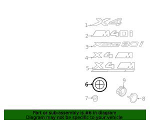 51147463692 - 2018-2024 BMW Hatch Emblem (51-14-7-463-692) | BMW of ...