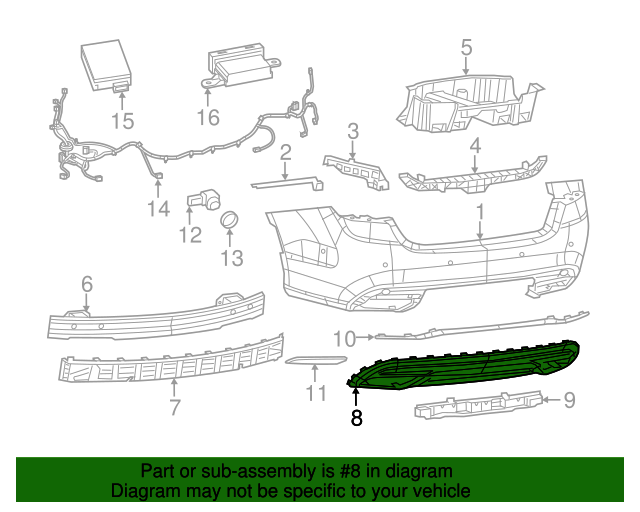 2015-2017 Chrysler 200 Valance Panel 68229895AC | TascaParts.com