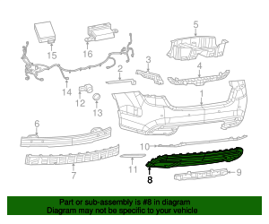 2015-2017 Chrysler 200 Valance Panel 68229895AC | TascaParts.com