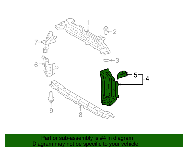 53202-52910 - Side Support - 2008-2014 Toyota | Nucar Toyota of North ...
