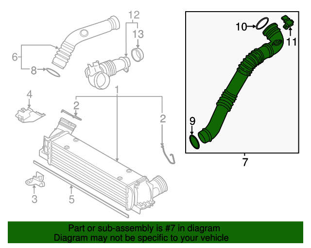 Genuine BMW 13-71-7-607-941 | Air Duct | FREE Shipping on Most Orders ...