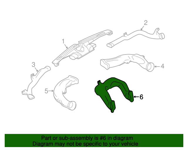 2011-2017 Nissan Juke Center Duct 27860-1KA0A | QuirkParts