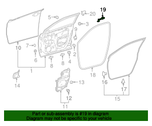 67852-F4010 - Rear Seal 2018-2022 Toyota C-HR | Group 1 Auto Parts