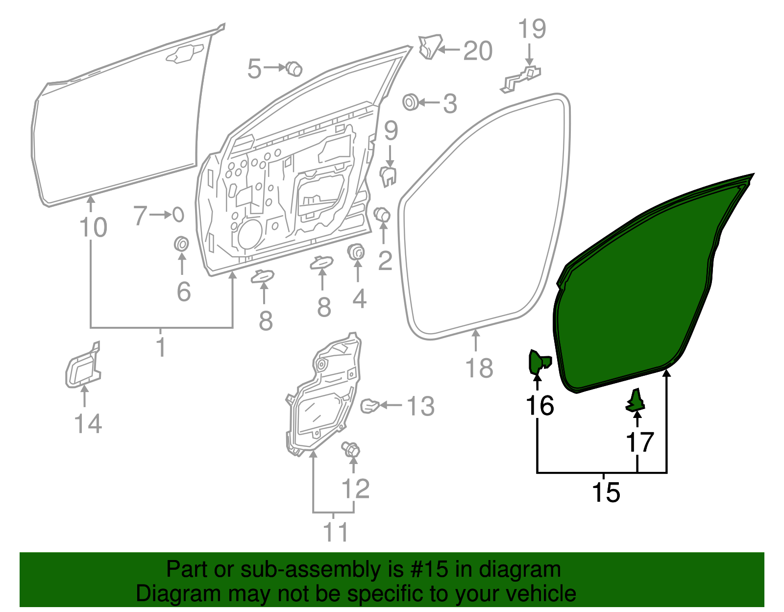 2018-2022 Toyota C-HR Door Weather-Strip 67861-F4010 | OEM Parts Online