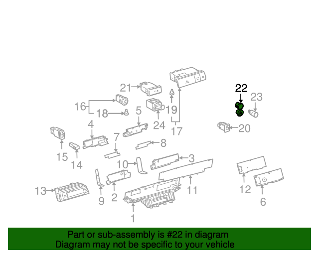 2000-2009 Toyota 12 Volt Accessory Power Outlet Cover 85535-47020 ...
