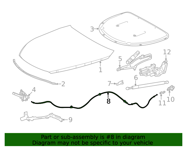 53630-62031 - Release Cable - 2021-2023 Toyota Mirai | OEM Genuine ...