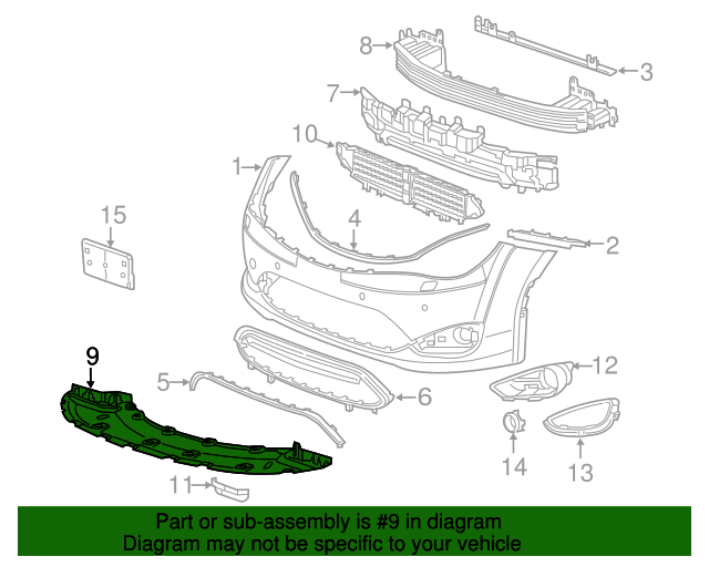 2017-2020 Chrysler Air Shield 68227444AG | TascaParts.com