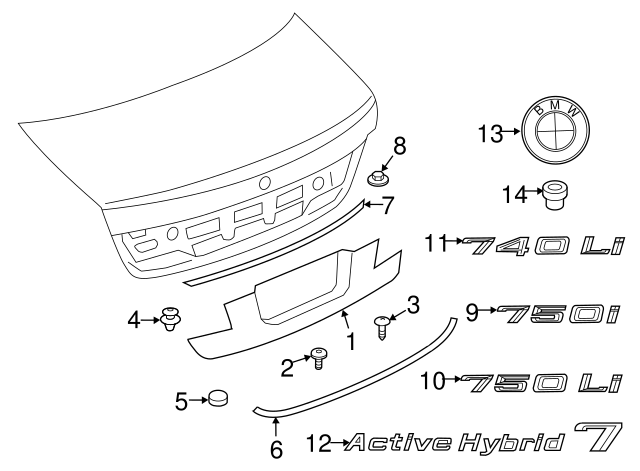 Genuine BMW 51-14-7-346-551 | Nameplate | FREE Shipping on Most Orders ...