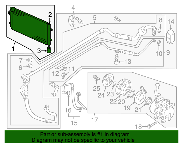 Genuine A/C Condenser for 2012-2014 Hyundai | Part# 97606-1R000 ...