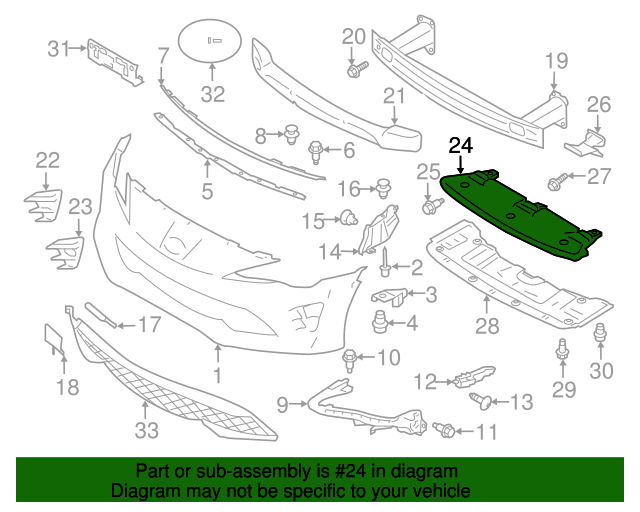 Toyota OEM Bumper Splash Shield Bracket (Front, Lower) Part# SU003 ...
