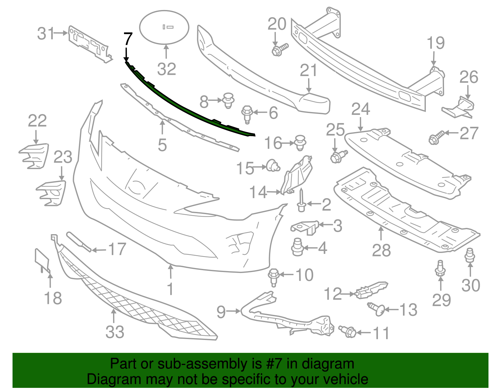 SU003-01534 - Bumper Seal (Front) 2013-2020 Toyota | Longo Toyota Parts