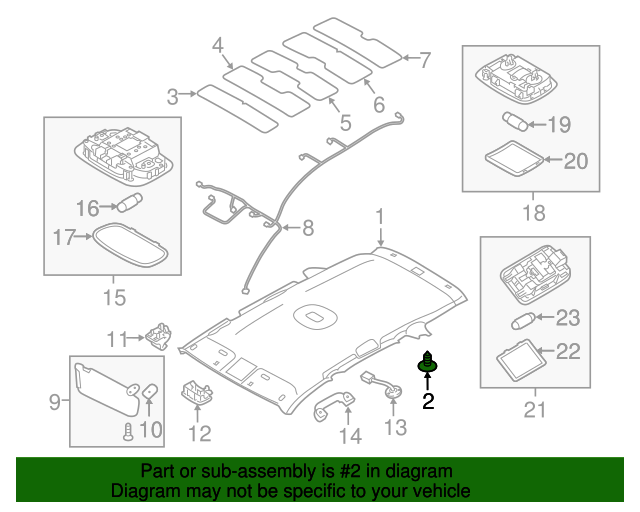 85746-06000H9 - Headliner Fastener 2011-2015 Kia Sorento | Kia.Parts Store