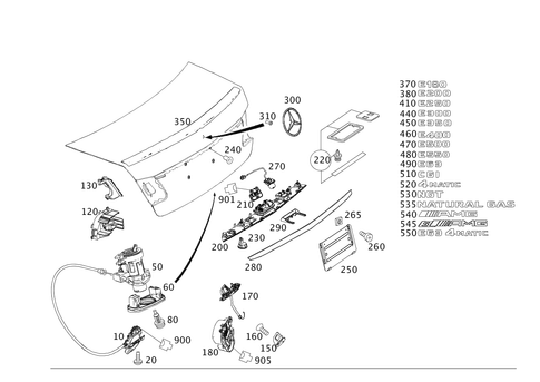 Trunk Lid Push-Button Lock, Trunk Lid Detachable Parts for 2012 ...