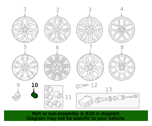 Genuine OEM Wheel Nut Part# LR056214 Fits 2014-2022 Land Rover Range ...