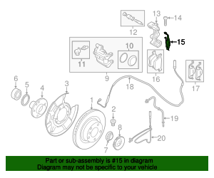 34216850975 - 2012-2020 BMW Disc Brake Anti-Rattle Clip (34-21-6-850 ...