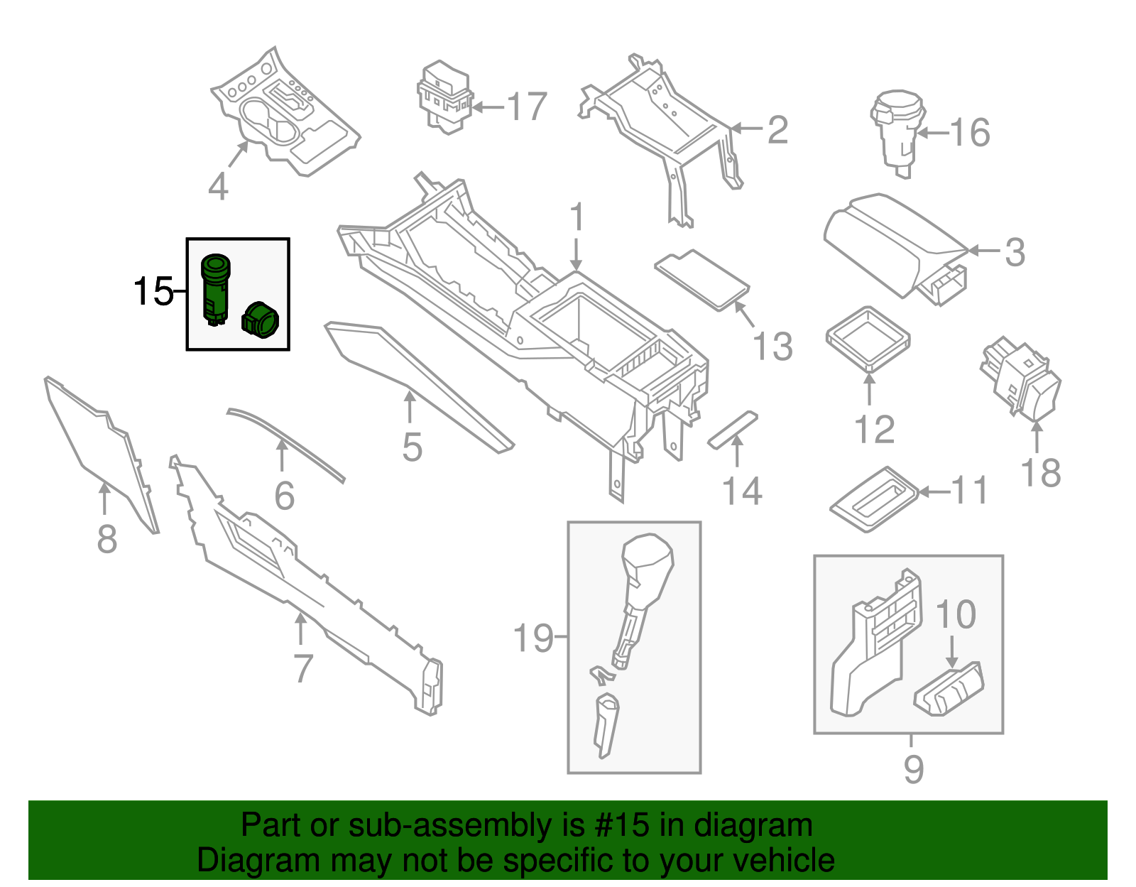 2015-2024 Nissan Murano Power Outlet 25331-5AF0A | Nissan Parts Central