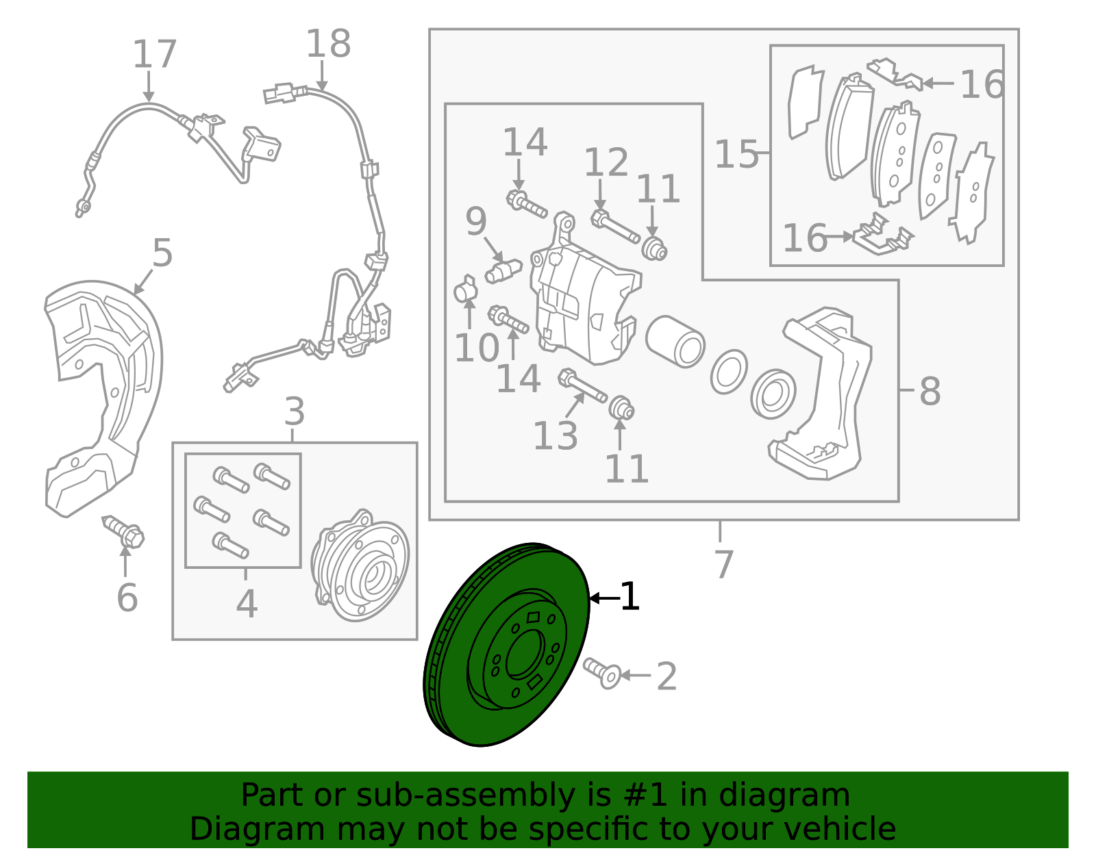 51712-C1000 - Disc Brake Rotor Front 2016-2025 Kia | Genuine Kia Parts