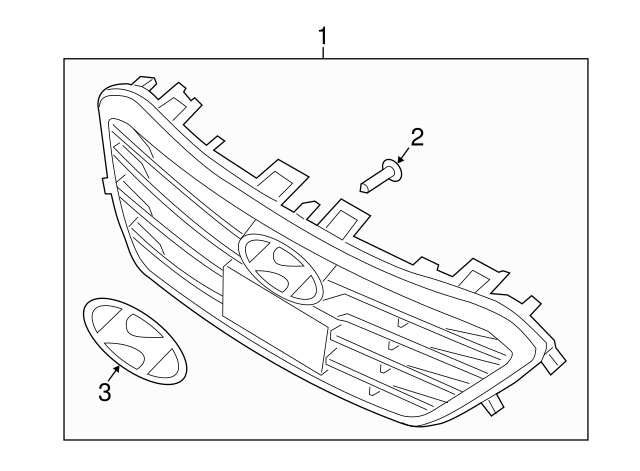2015-2017 Hyundai Sonata Grille Assembly 86350-C2300 | OEM Parts Online