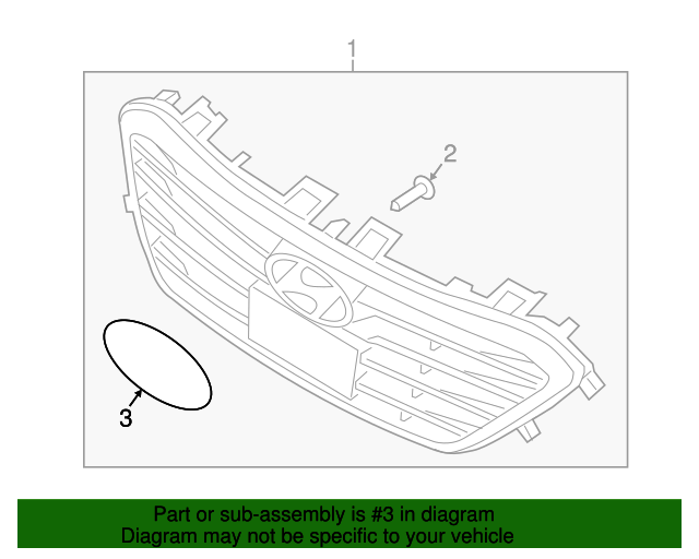 2015-2017 Hyundai Sonata Emblem 86300-C2100 | OEM Parts Online