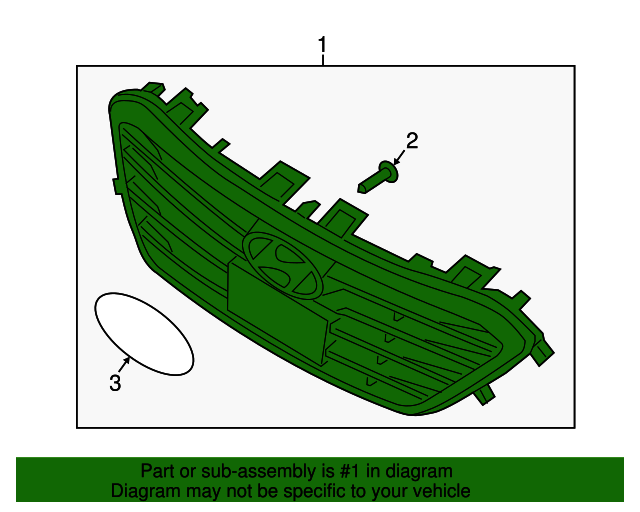 86350-C2100 - Grille Assembly - 2015-2017 Hyundai Sonata | Joseph ...