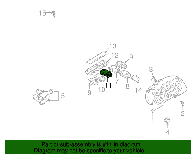 2000-2006 Audi Hazard Switch 8N0-941-509-B | OEM Parts Online