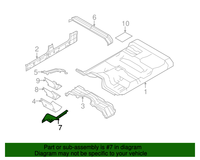 2008-2010 Ford Cross-Member Extension Brace 7C3Z-2510110-A | QuirkParts