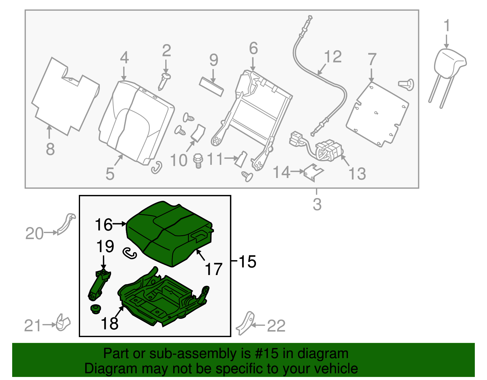 2017-2020 Nissan Armada Cushion Assembly 89300-5ZW2A | Bill Kay Nissan ...