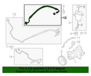 Genuine BMW 32-41-6-798-235 | Power Steering Pressure Hose | FREE ...