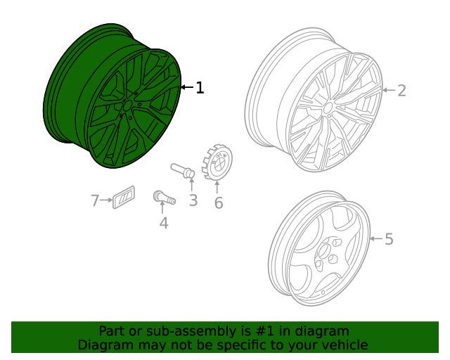 36116883757 - 2019-2024 BMW Wheel, Alloy (36-11-6-883-757) | BMW of ...
