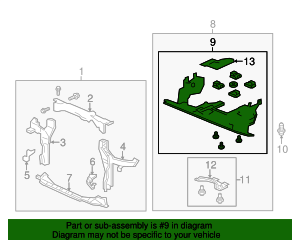 74110-T0A-A00 - Radiator Support Splash Shield 2012 Honda CR-V ...
