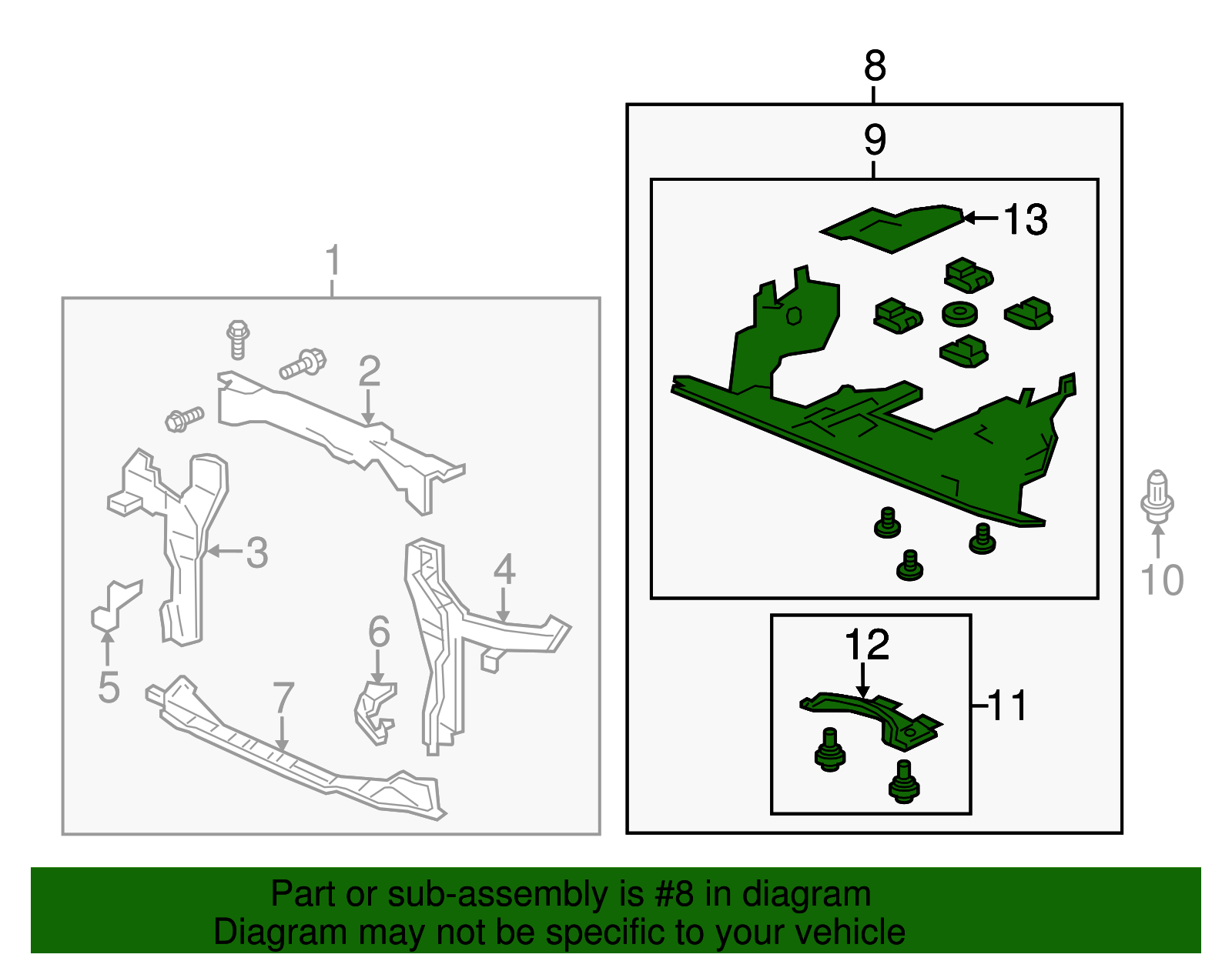 74110-T0G-A00 - Cover Assembly Engine (Lower) - 2012-2014 Honda CR-V ...