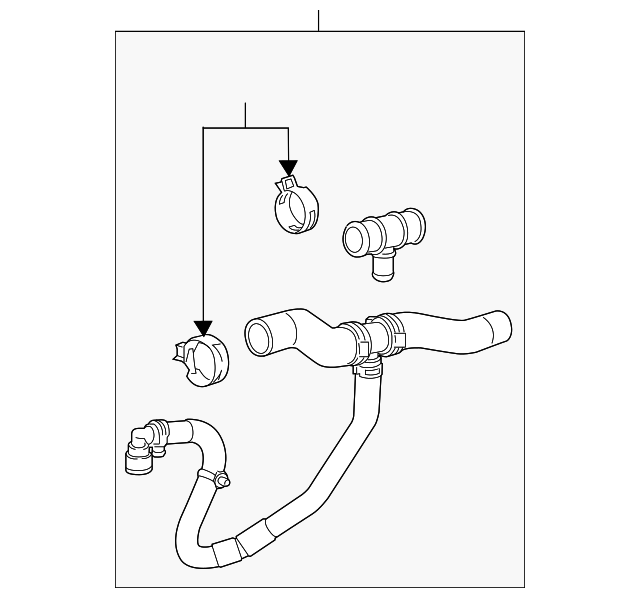 2016-2018 Chevrolet Camaro Radiator Inlet Hose 84128879 | GMPartsDirect.com