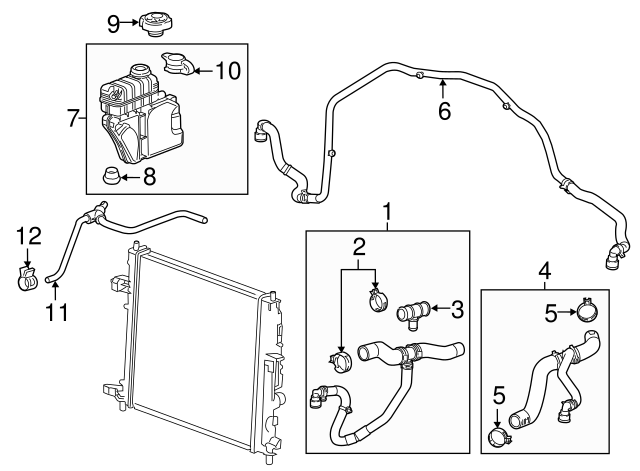 2016-2018 Chevrolet Camaro Radiator Inlet Hose 84128879 ...