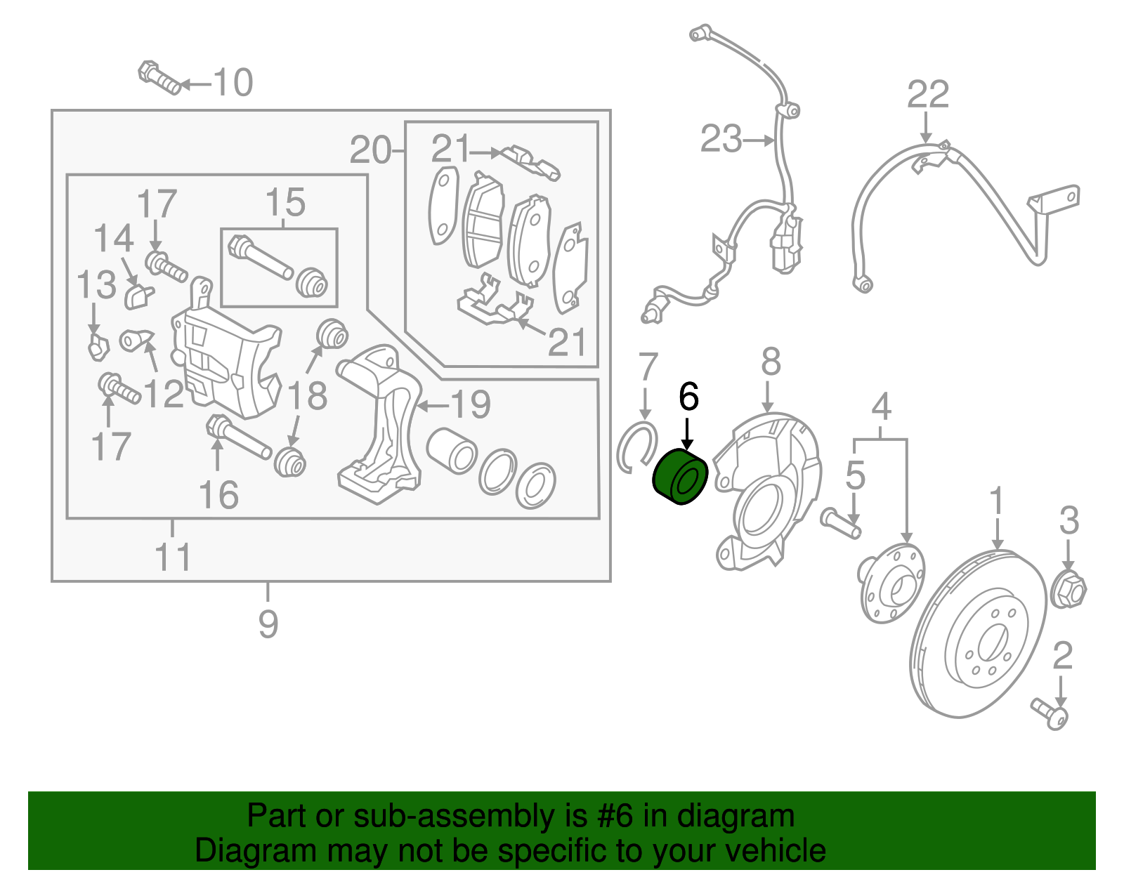 Genuine Front Wheel Bearing for 2012-2017 Hyundai Accent | Part# 51720 ...