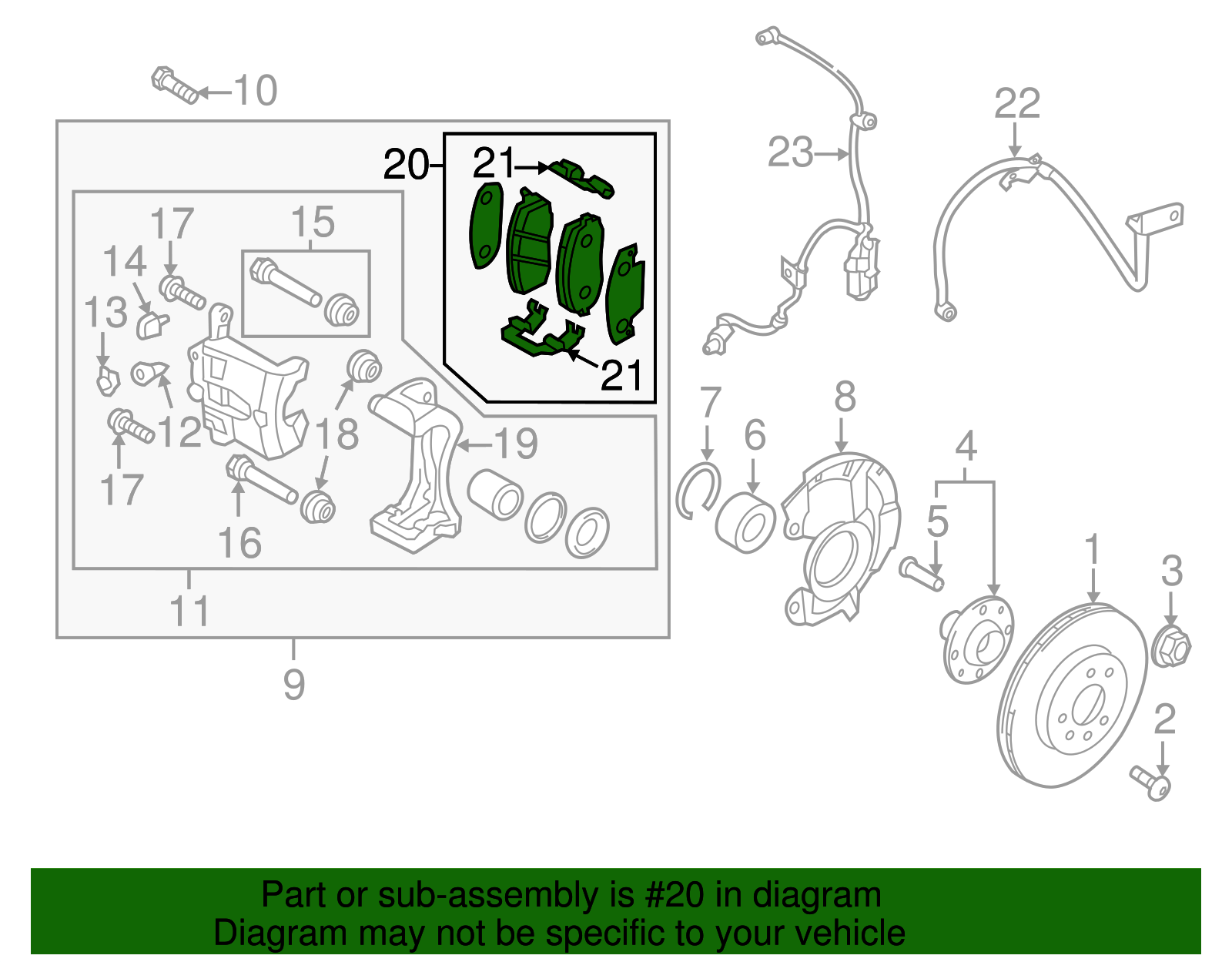 2012-2013 Hyundai Accent Brake Pads Front 58101-1RA00 | OEM Parts Online