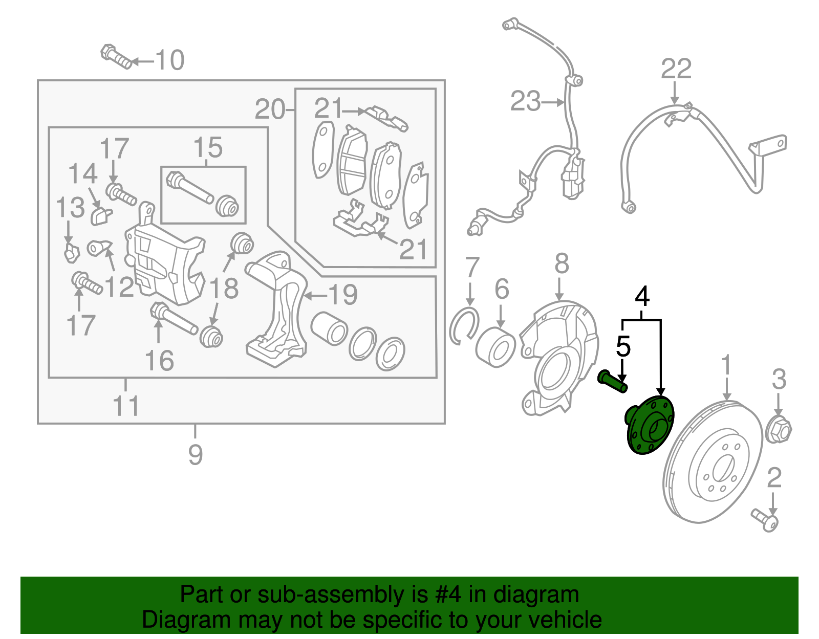 Genuine Front Hub for 2012-2017 Hyundai Accent | Part# 51750-1J000 ...