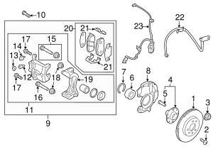 Genuine Brake Pads Front for 2013-2017 Hyundai Accent | Part# 58101 ...
