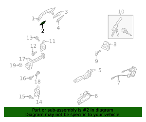 82653-L2000 - Handle, Outside Pad 2021-2022 Kia K5 | Kia.Parts Store