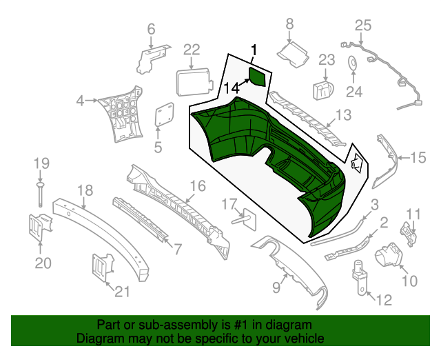251-880-05-47-9999 - Bumper Cover 2011-2012 Mercedes-Benz R 350 ...
