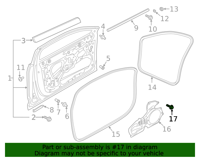 2012-2024 Audi Tail Lamp Assembly Nut N-904-349-03 | OEM Parts Online