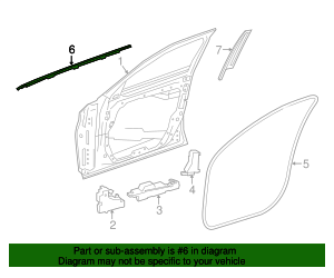 205-720-49-33 - Door Belt Molding 2019-2021 Mercedes-Benz ...