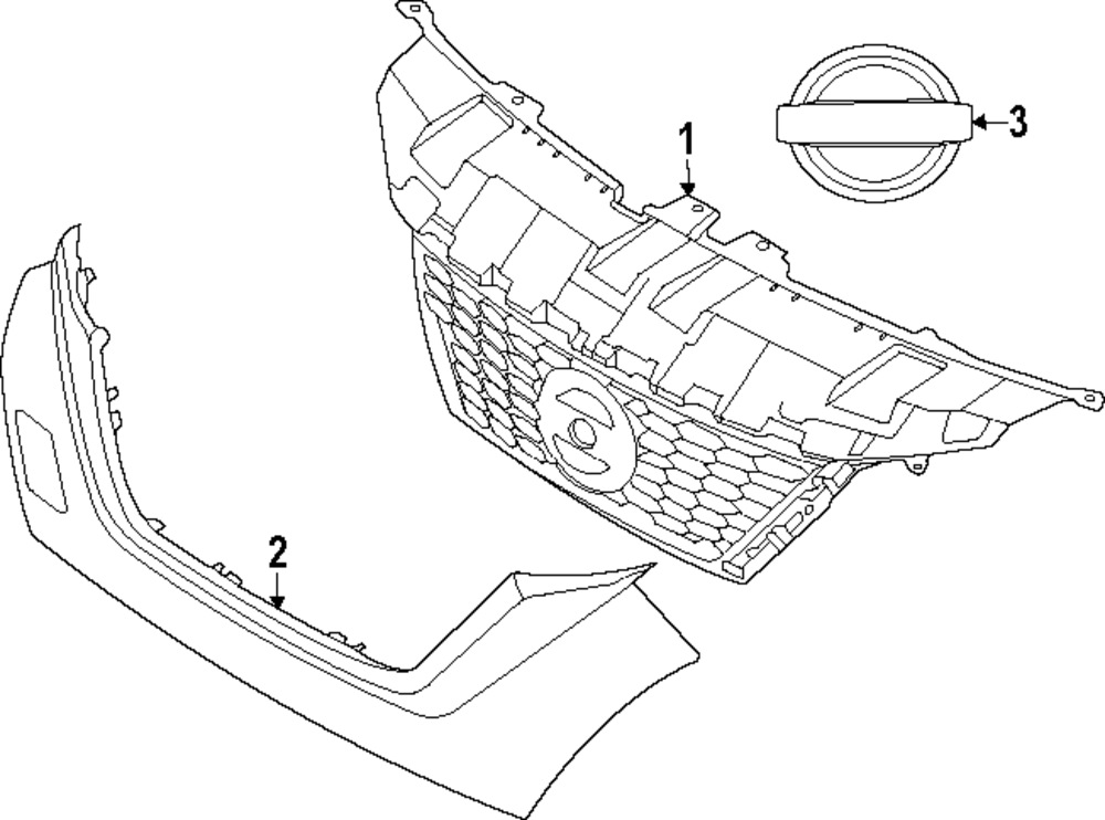 2020-2022 Nissan Versa Lower Grille 62070-5EE0A | Nissan Parts Plus