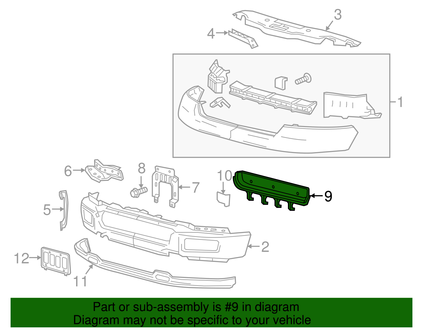 5L3Z-17B968-AA - Bumper Grille 2004-2006 Ford | Big 3 Auto Parts