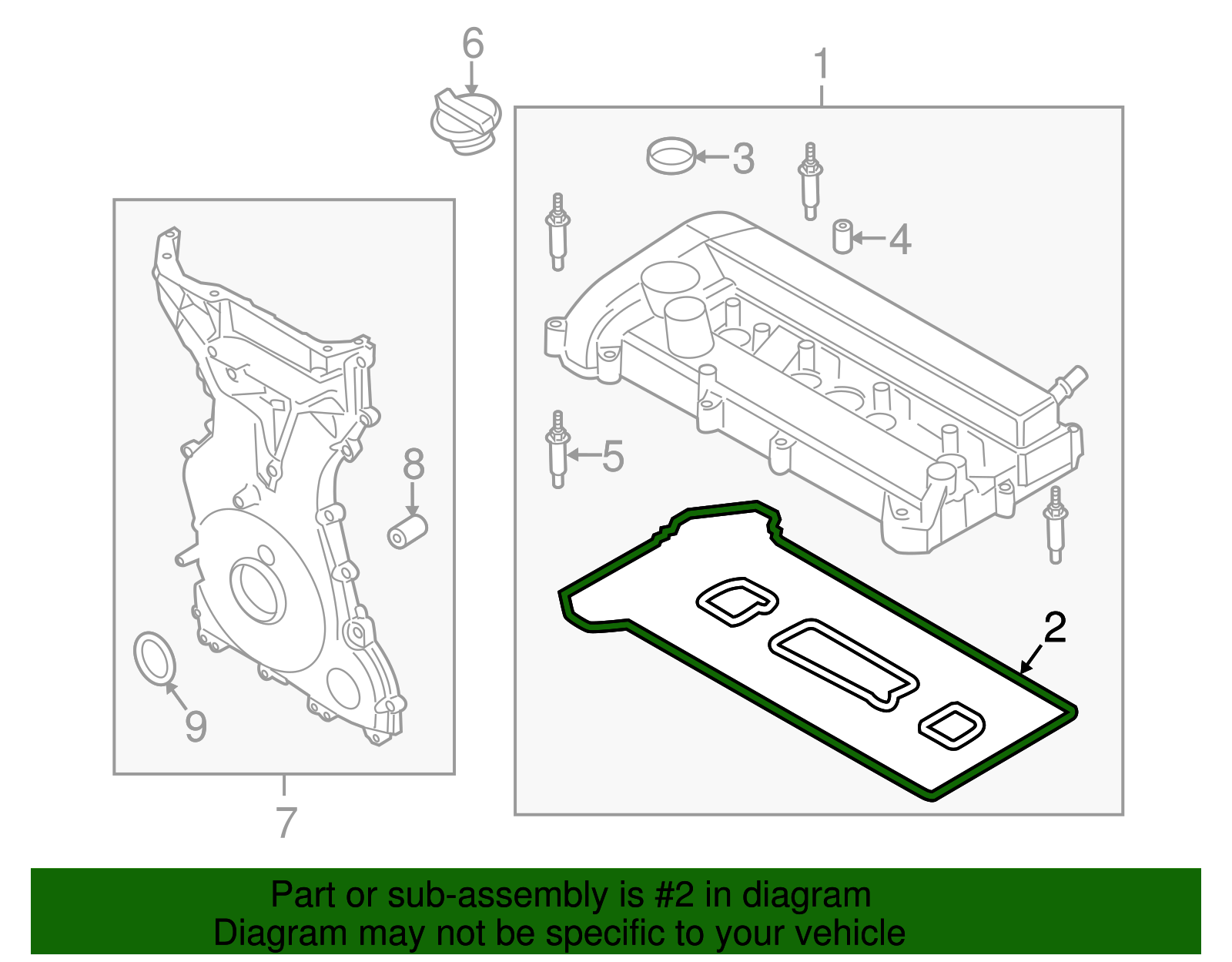 CV6Z-6584-A - Valve Cover Gasket 2013-2022 Ford | Big 3 Auto Parts
