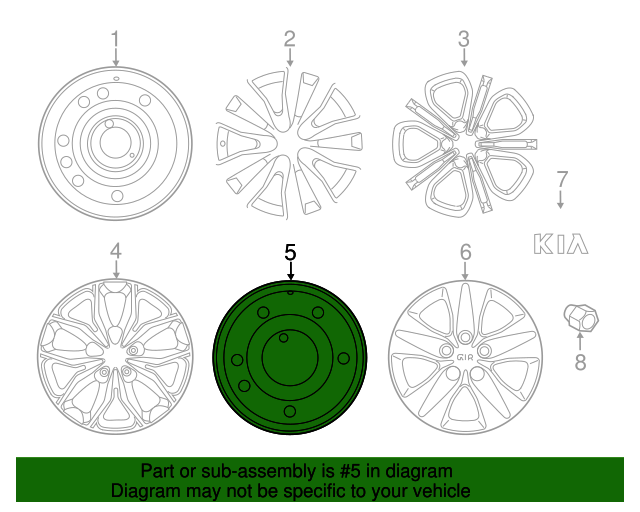 52910-2K905 - Spare Wheel 2014-2016 Kia | Kia.Parts Store