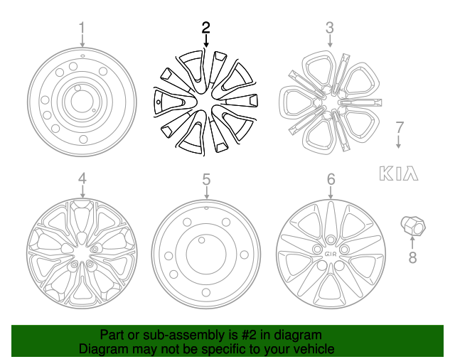 52910-A7AA0 - Wheel, Alloy 2017 Kia | Kia.Parts Store