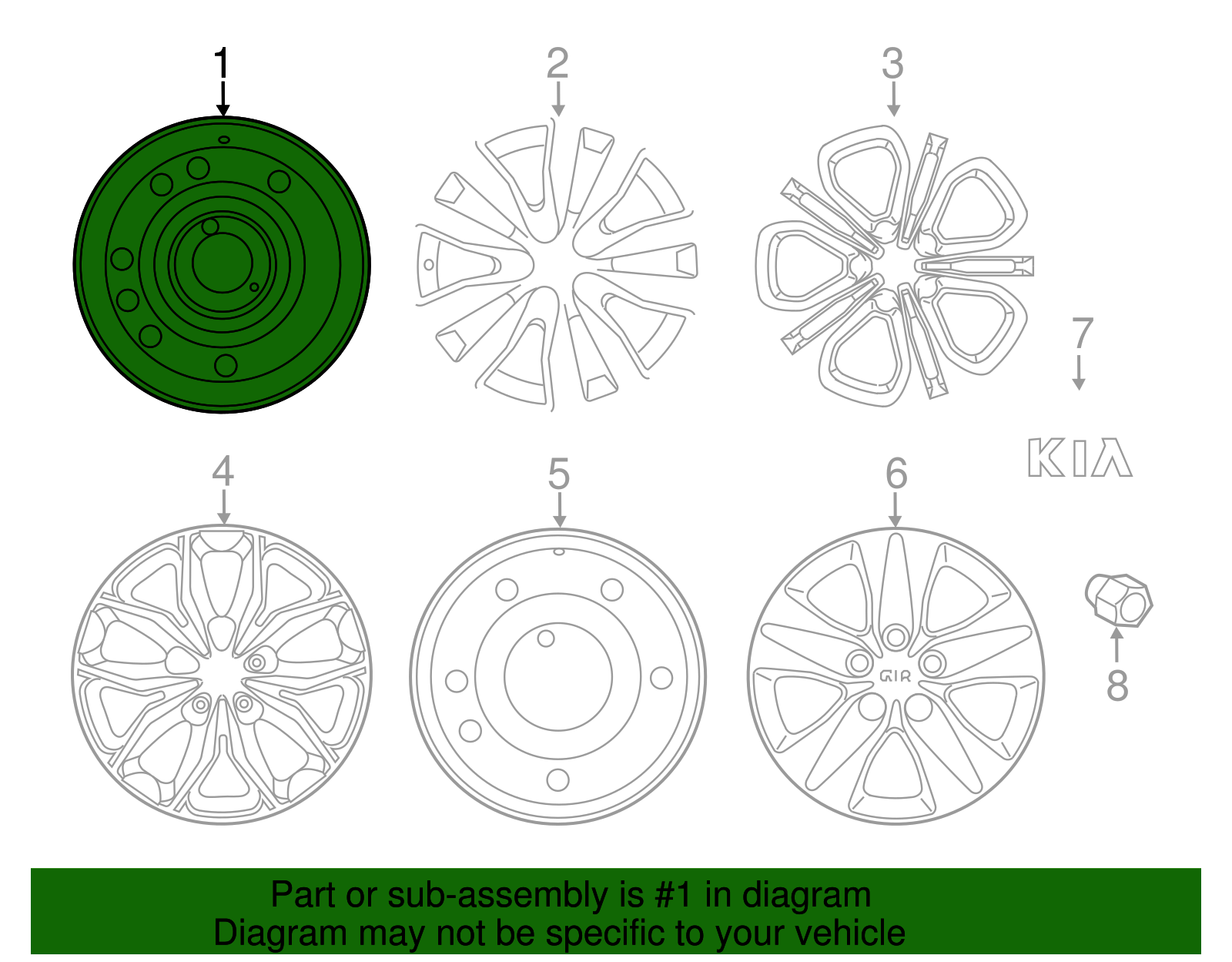 2017-2018 Kia Wheel, Steel 52910-B0000 | Retail Performance Auto Parts