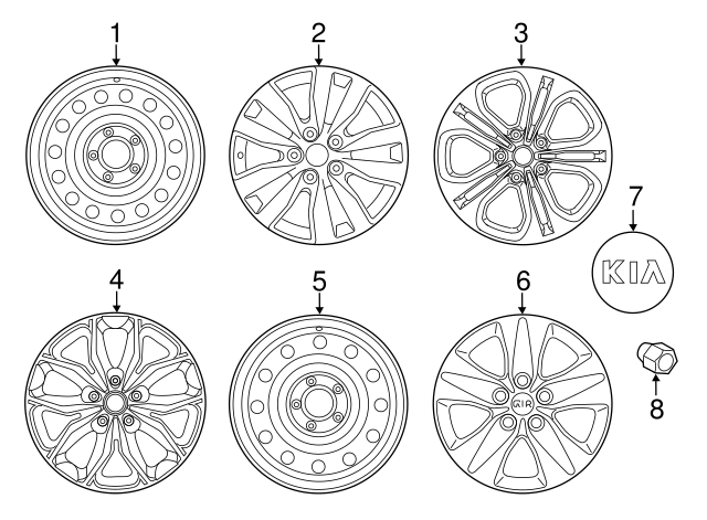 52960-A7100 - Wheel Cover 2014-2016 Kia | Kia Cheap Parts